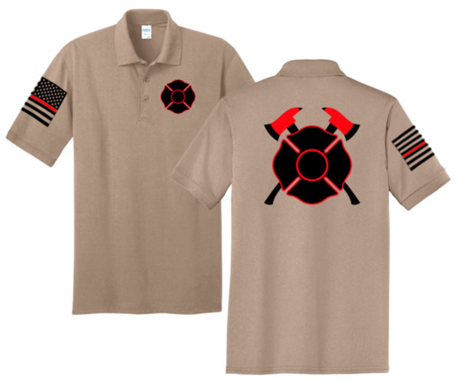 Customized Fire Department Firefighter Unisex Uniform Polo Shirts - Etsy