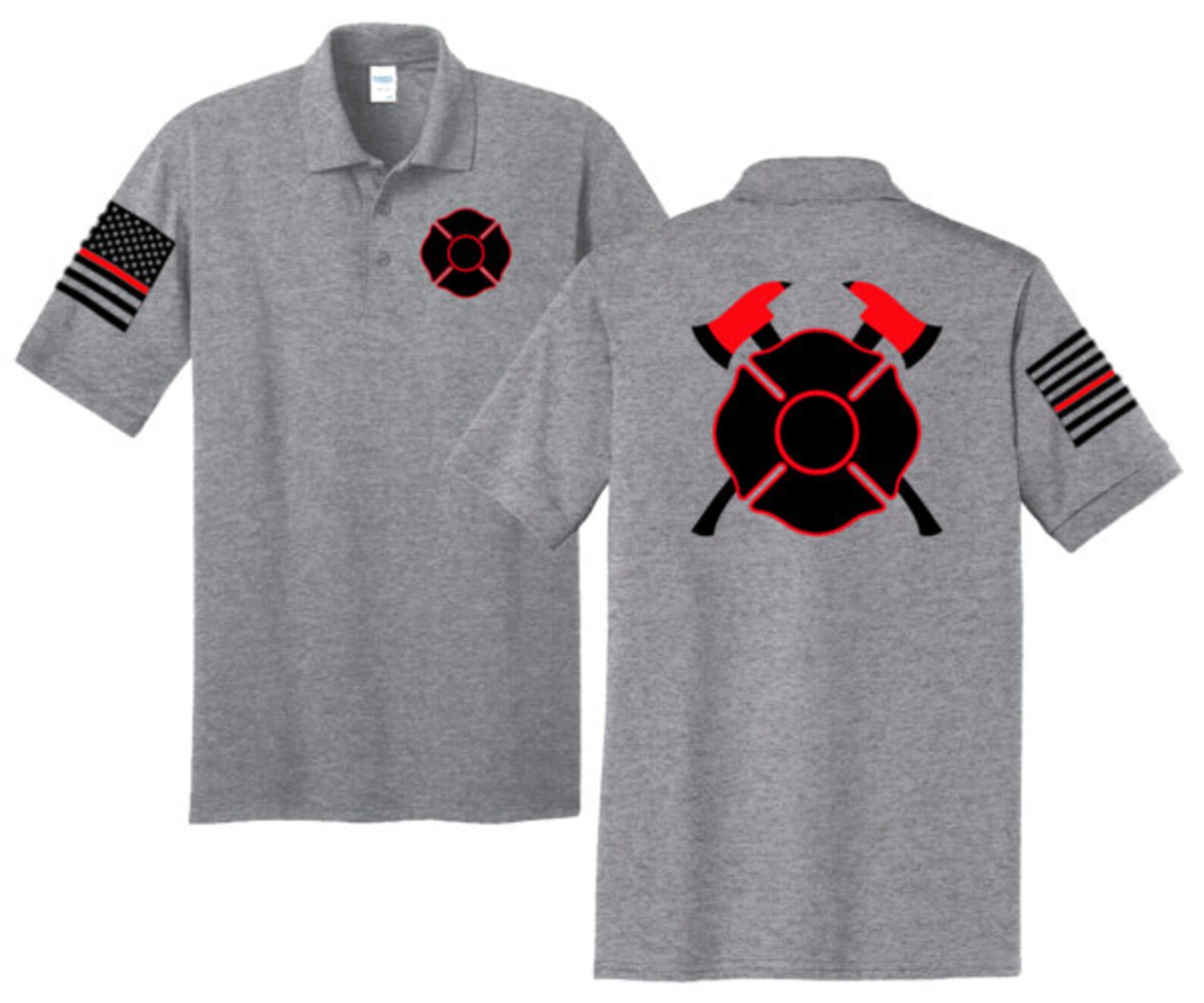 Customized Fire Department Firefighter Unisex Uniform Polo Shirts - Etsy