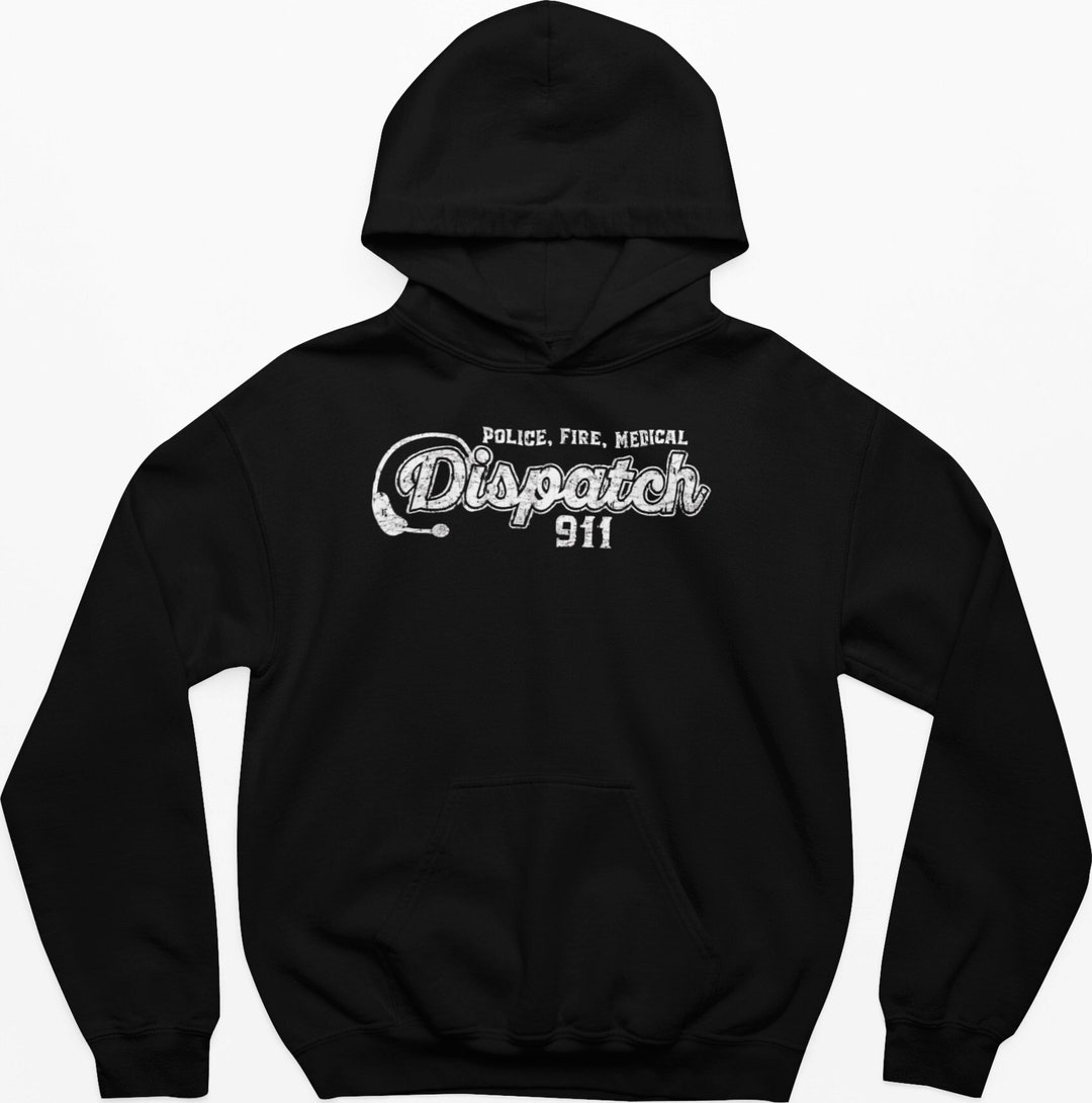 911 Dispatch Varsity Style Distressed Graphics Hoodie Sweater - Etsy