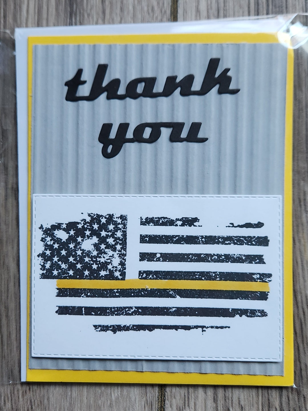 Thin Yellow Line Flag Thank You Card: First Responder Gift - Etsy