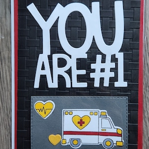 Handmade Thank You Card: EMS Rescue Gift for First Responders - Etsy