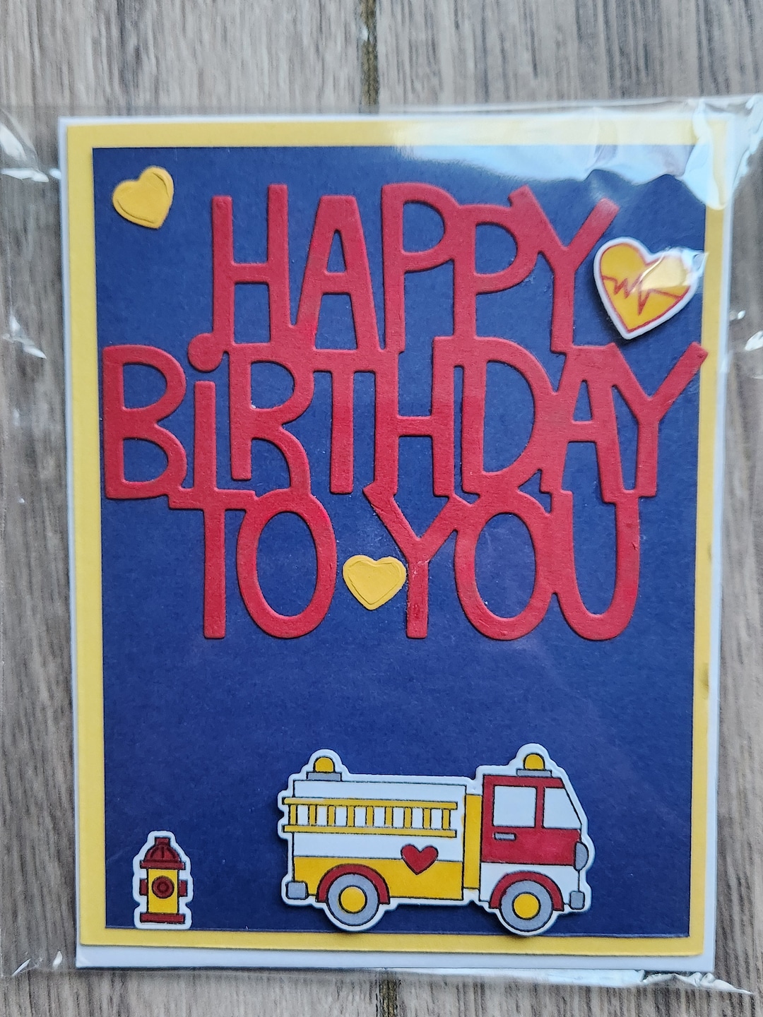 Handmade Firefighter Birthday Card: First Responder Gift - Etsy
