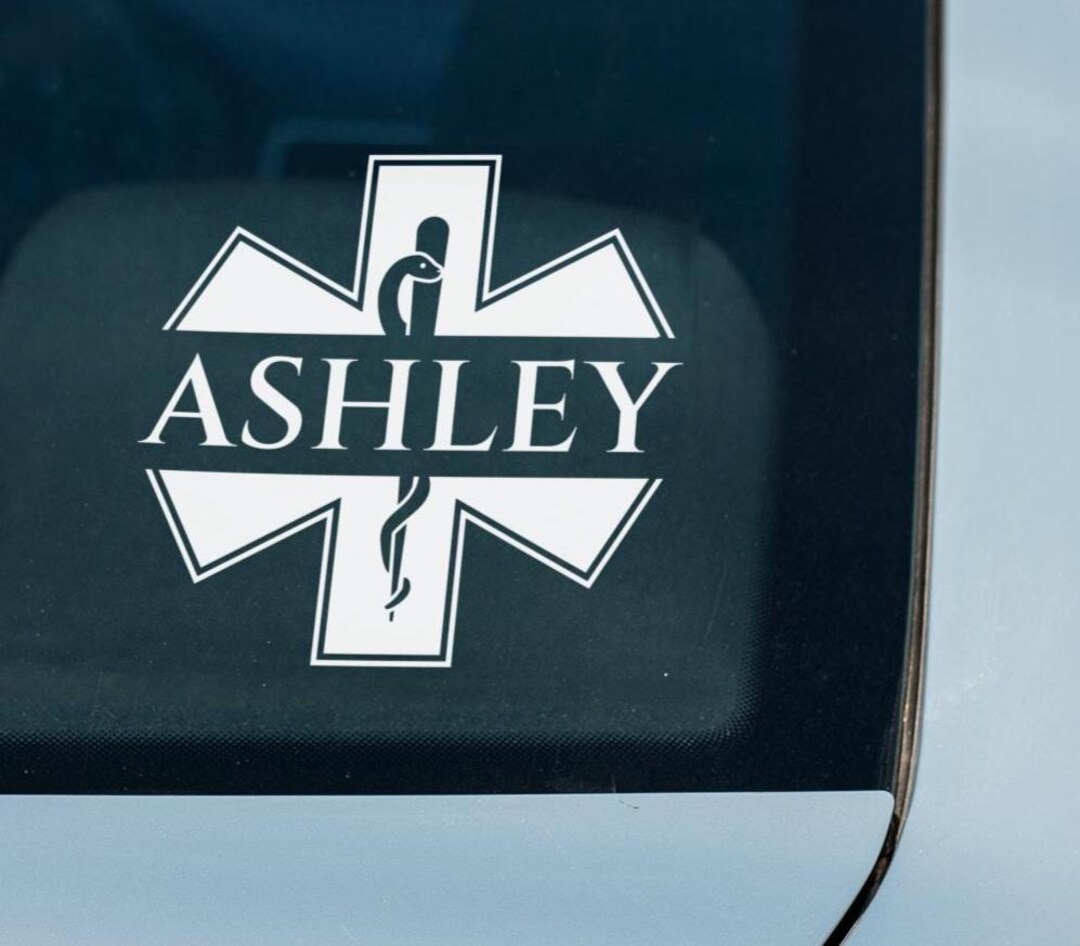 Custom Star of Life Decal: Paramedic, Nurse, Doctor - Car Window/bumper ...