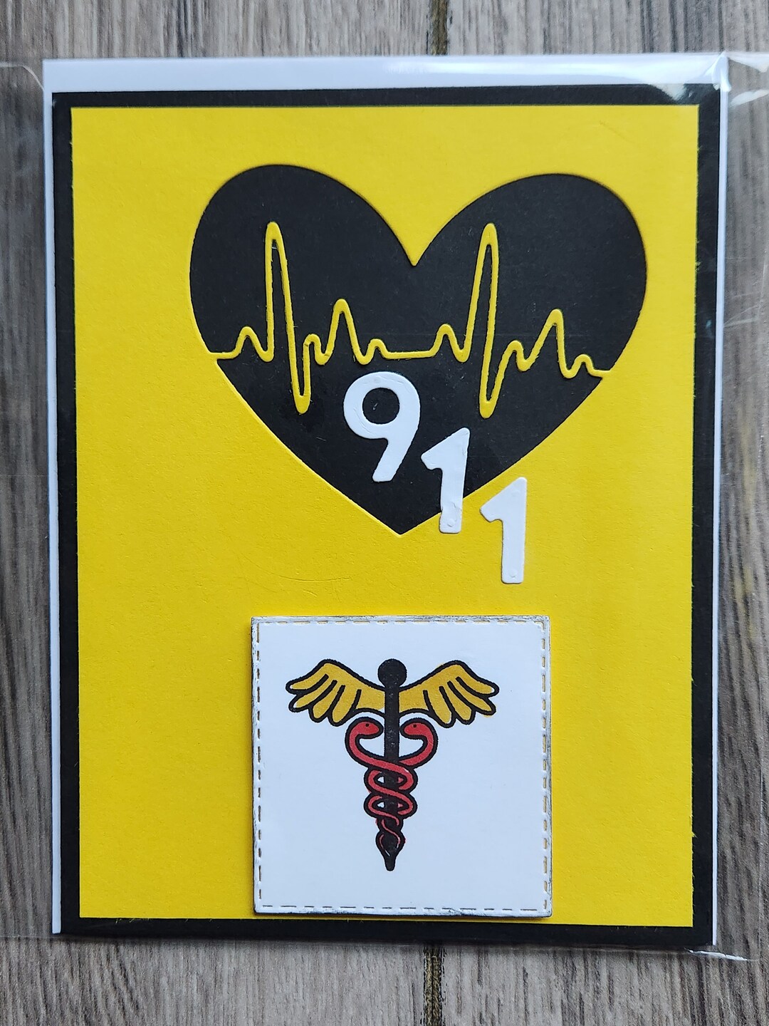 Thank You Card for First Responders, Gold Line Dispatcher Gift Card ...