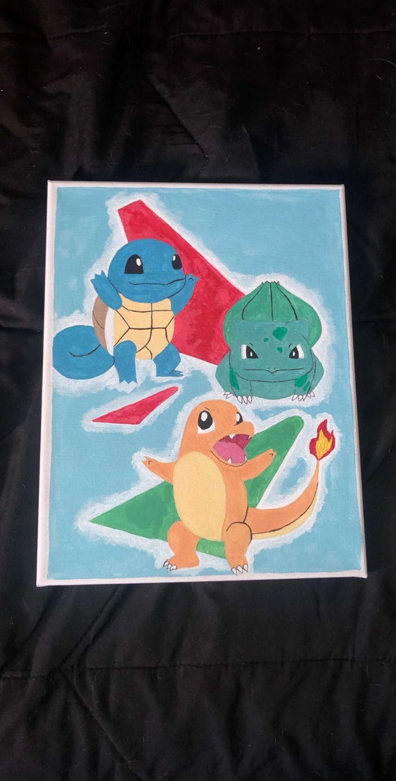 Original Pokemon Anime Poster Painting | Etsy