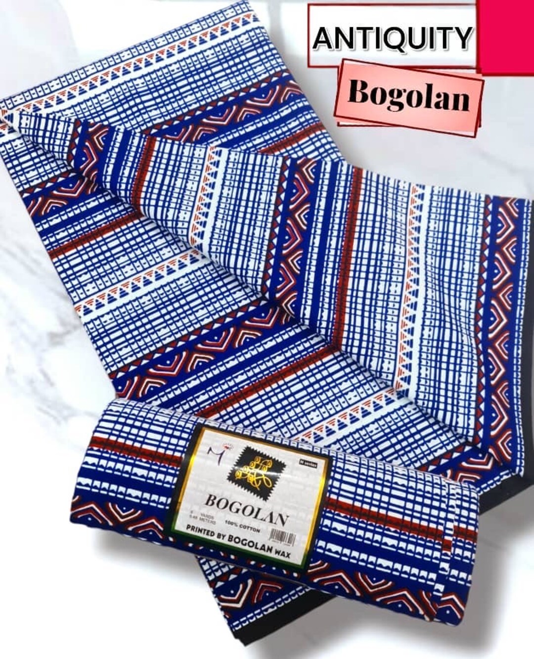 12 Yards African Bogolan Print Wax Fabrics, West African Clothing and ...