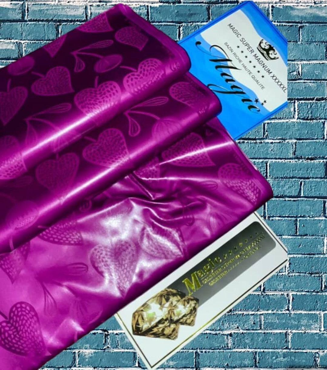 5 Meters Mali Senegal Guinea Fashion Fabric: Bazin Riche, Great Quality ...