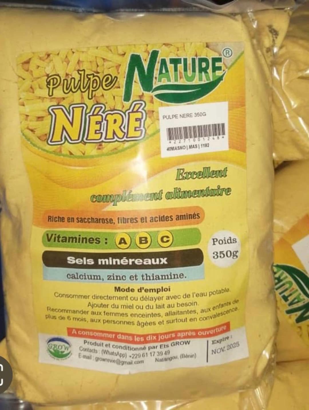 Natural Superfood From Benin, Locust Bean Pulp Powder néré 100% Organic ...