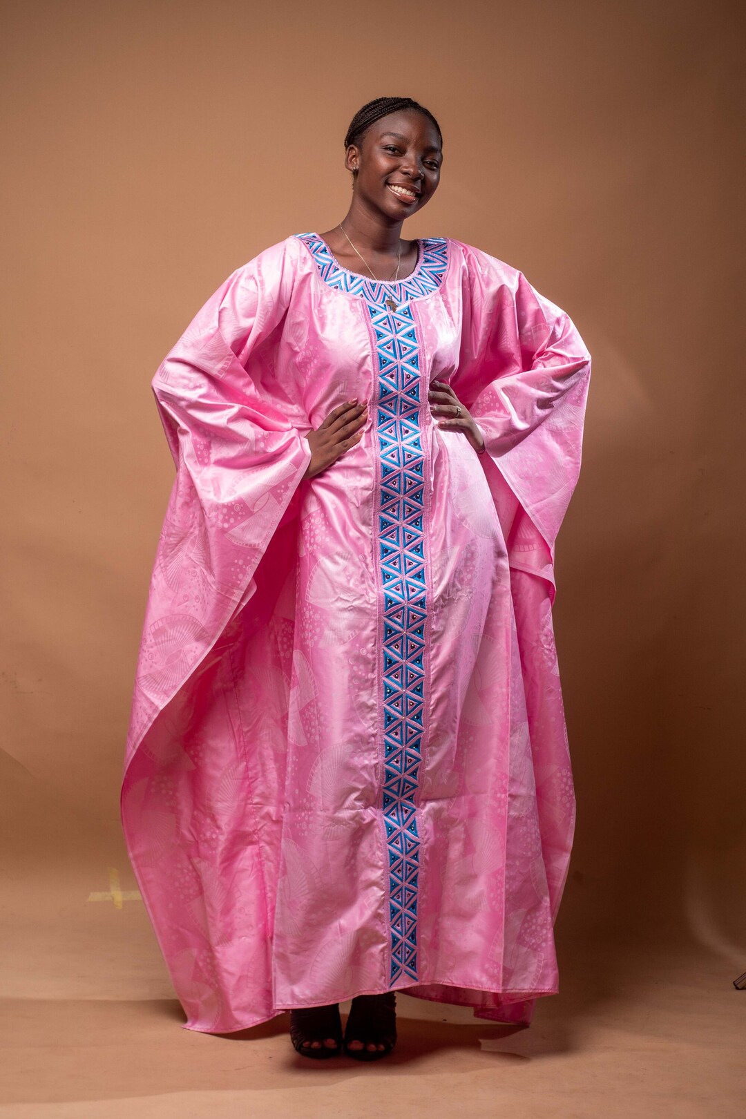 Boubou pour femme Bazin Riche sur mesure, robe longue pour femme en ...