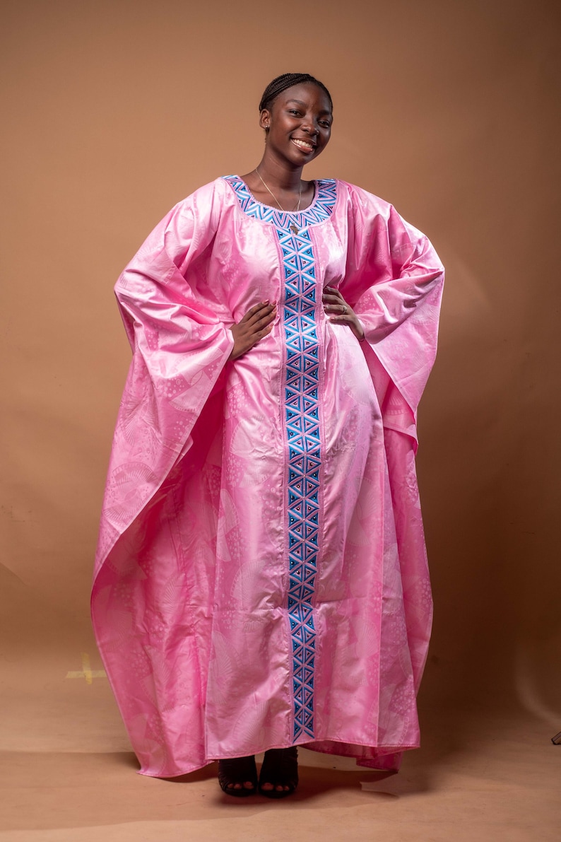 Boubou pour femme Bazin Riche sur mesure, robe longue pour femme en ...