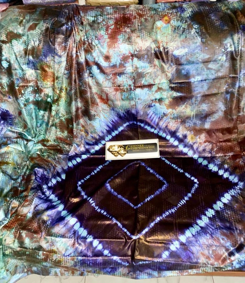Hand Dye African Mali Guinea Gambia Senegal Brocade Fabric, Hand Dyed ...