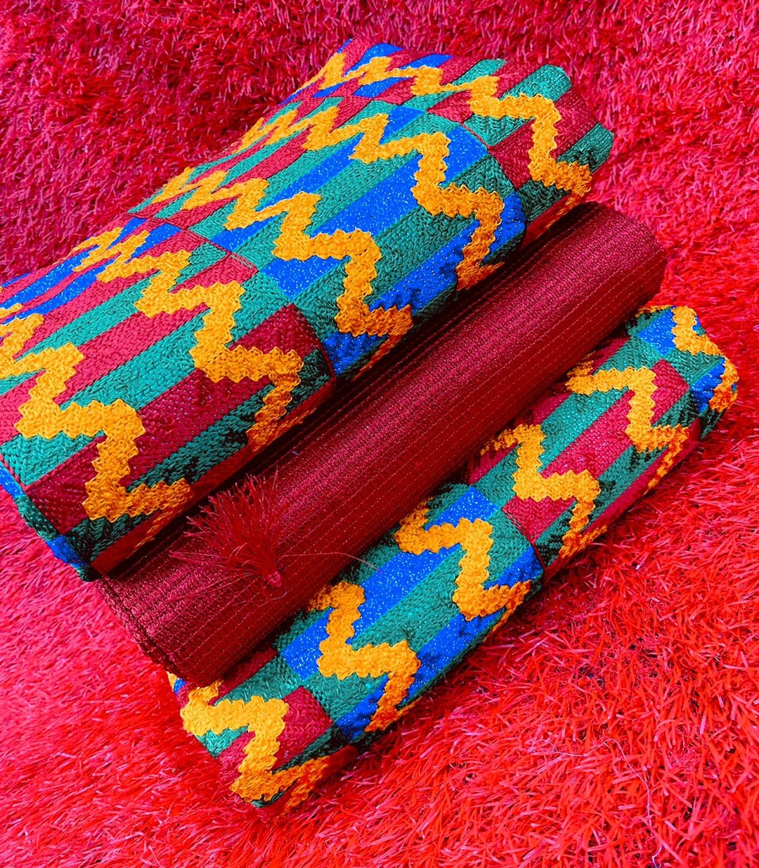 Ghana Kente Cloth, Ivory Coast Kente Fabrics, High Quality, Vibrant ...