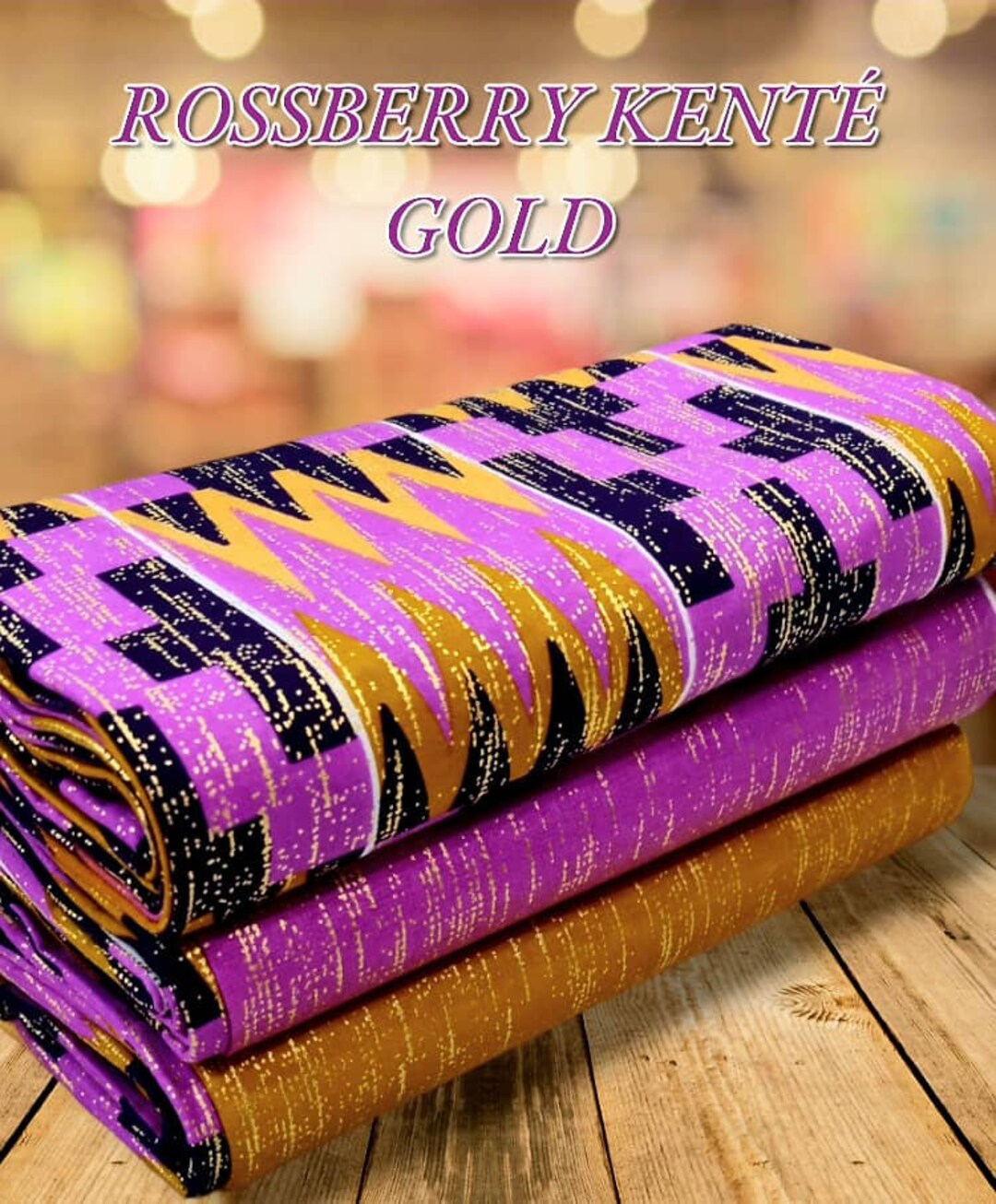 6 Yards African Kente Gold Fabrics, Free 3-5 Day Shipping, Fashion and ...