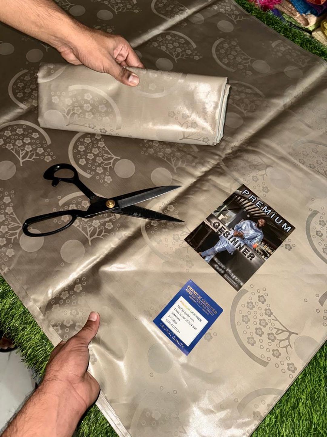 5 Meters Premium Quality Sénégalaise, Mali, Guinea, Cotton Brocade ...