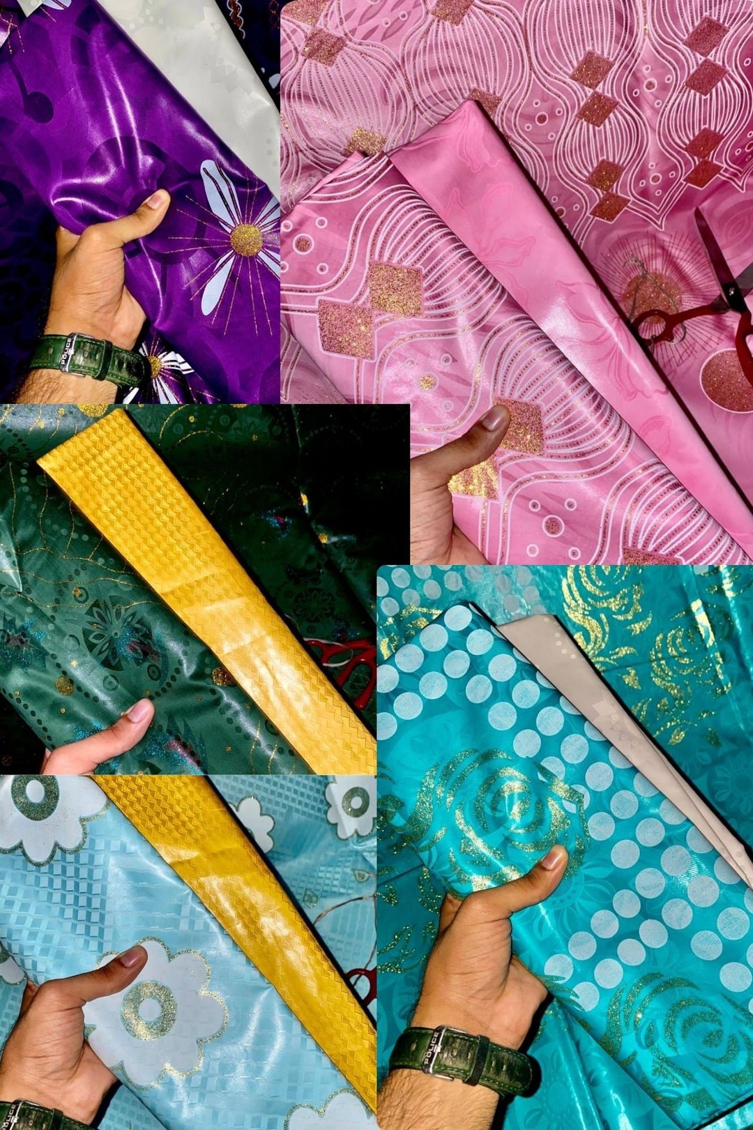 Mix Natch Luxurious Bazin Fabrics, New Detots With Stunning Designs, 2 ...