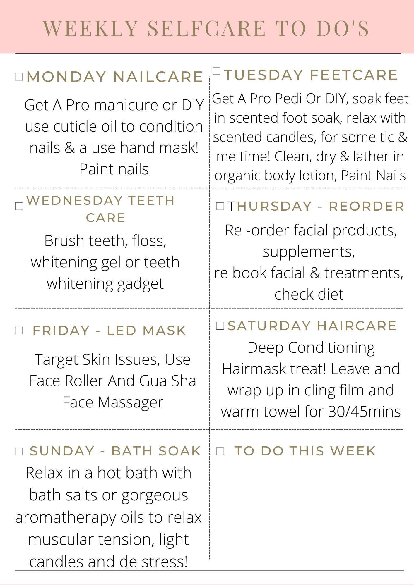 Skincare Monthly Planner, Beauty Routine Planner, Skincare Checklist ...