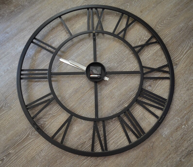 Contemporary Black and Gold Roman Numerals Clock - Etsy