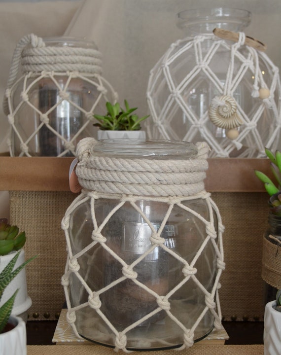 Decorative Lighting Rope Vase Set of 2 - Etsy