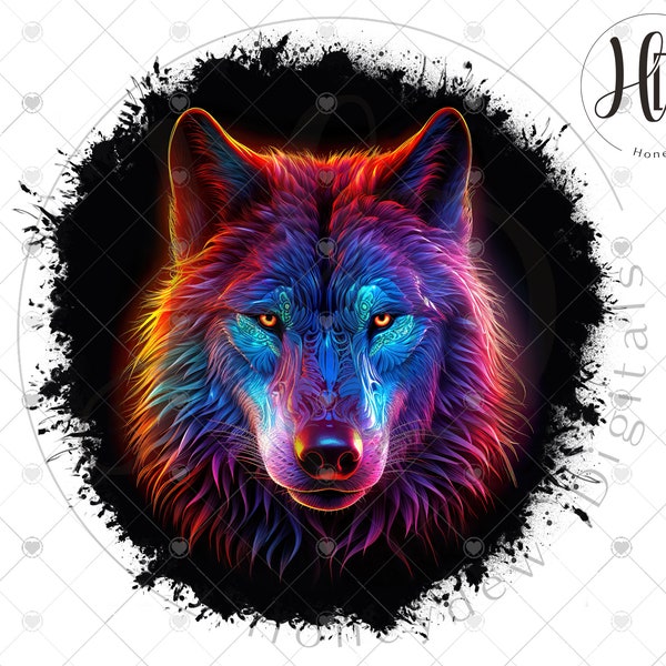 Sublimation Designs Downloads Wolf - Etsy
