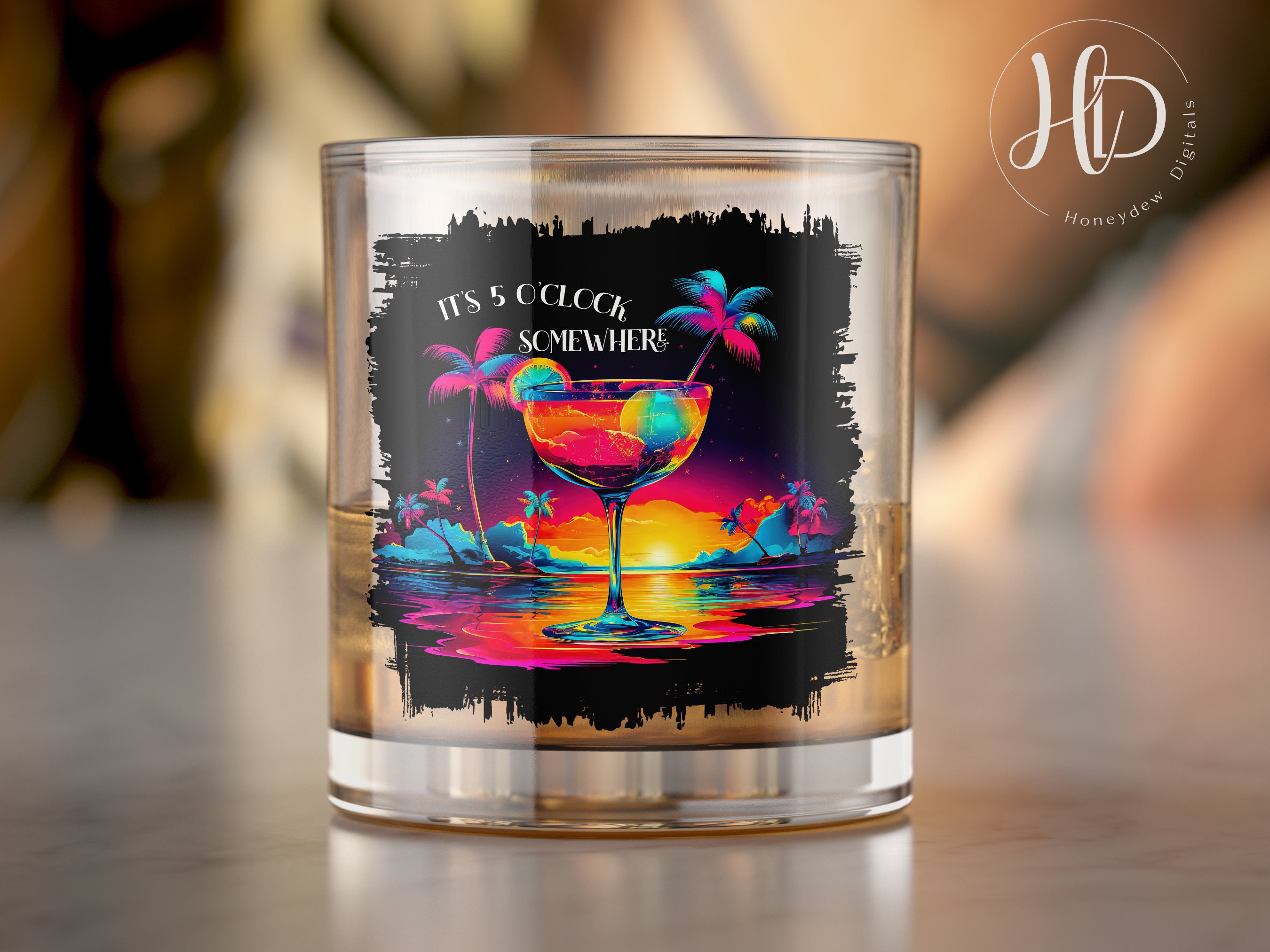 Quote it's 5 O'clock Somewhere Drink - Etsy