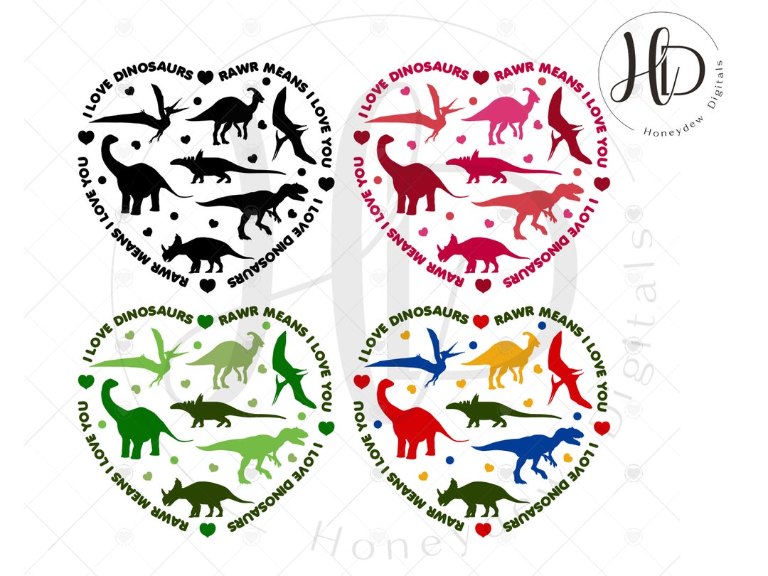 Dinosaur Heart SVG PNG, Valentine's Day Svg, Dinosaur Shirt Svg ...