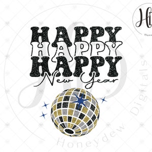 Happy New Year Ball SVG, New Year Clipart PNG, SVG File for Cricut ...
