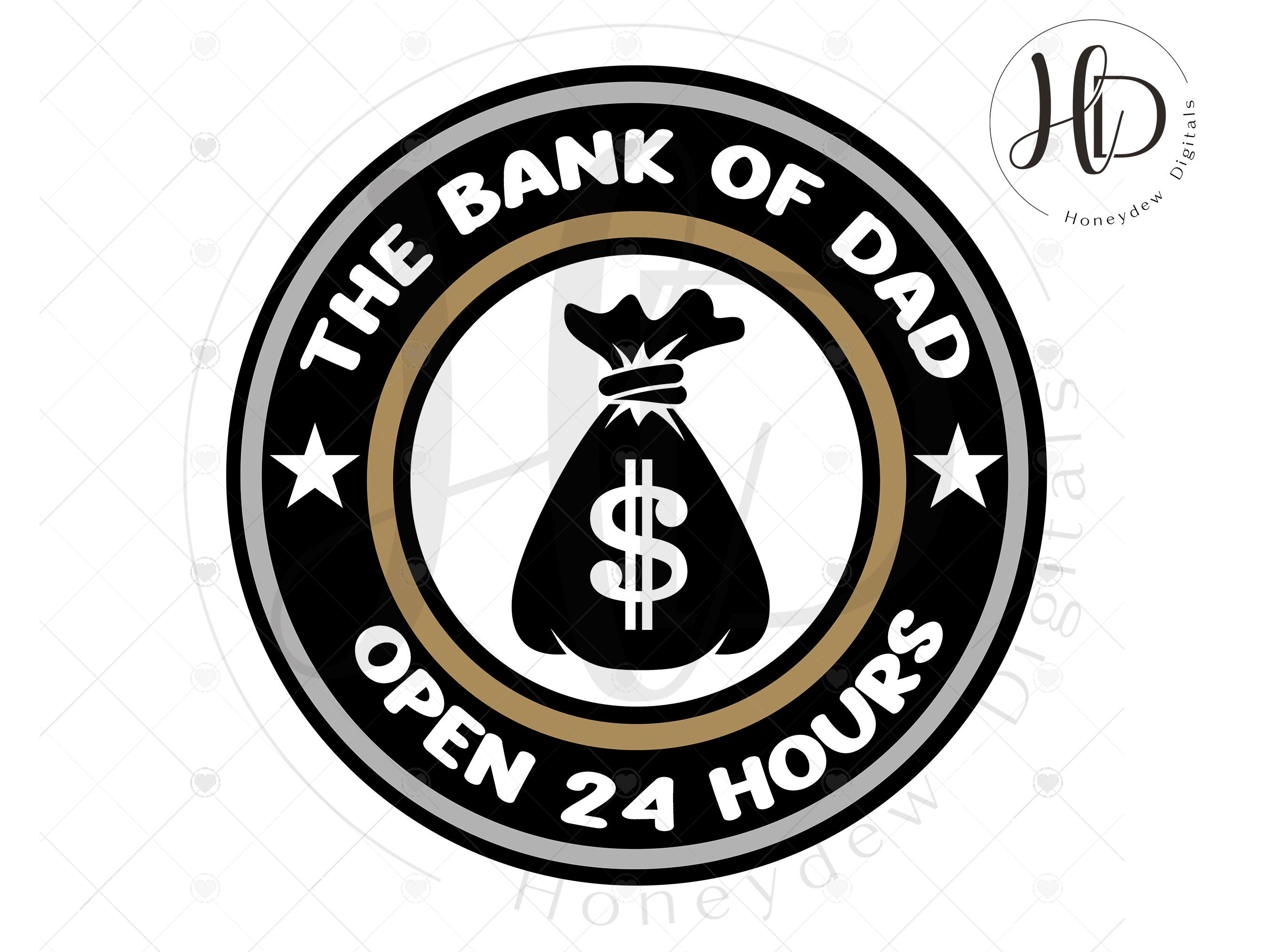 Bank of Dad SVG PNG, Funny Father's Day Clipart, SVG Files for Cricut ...