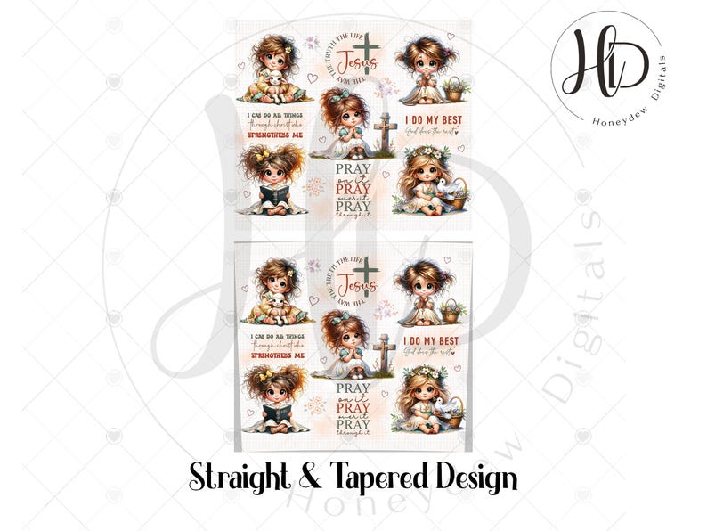 Christian Affirmation Tumbler Wrap, Adorable Whimsical Sublimation ...