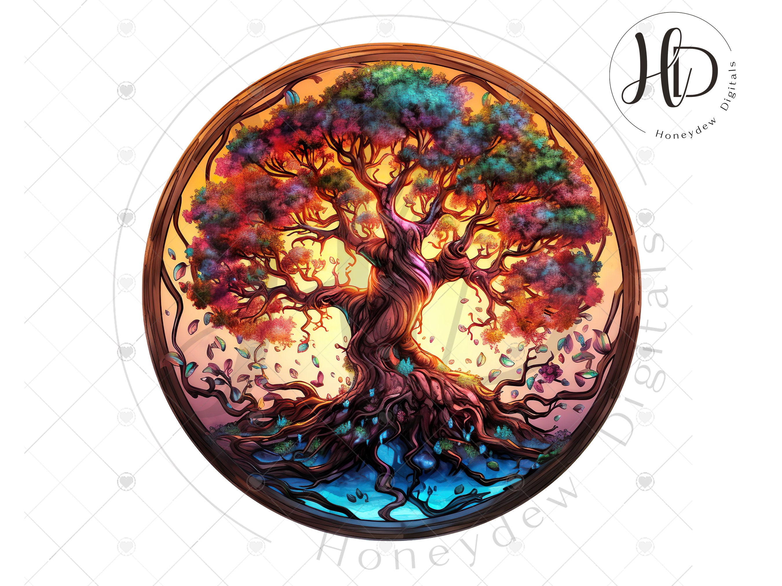 Tree of Life Sublimation Designs, Watercolor Tree of Life Clipart ...