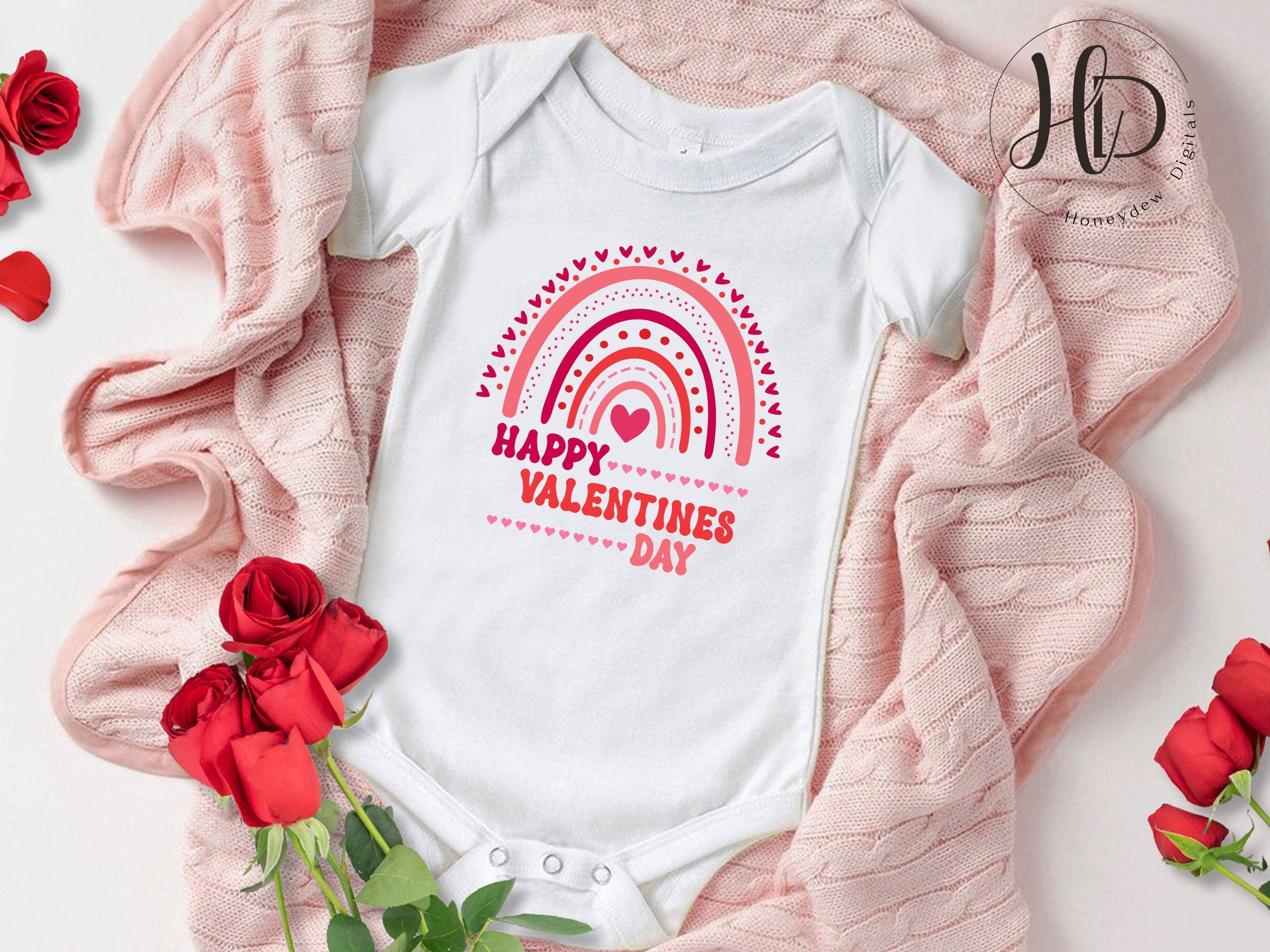 Valentine Rainbow SVG SVG Files for Cricut & Silhouette - Etsy