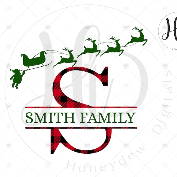 Christmas Monogram Svg - Etsy