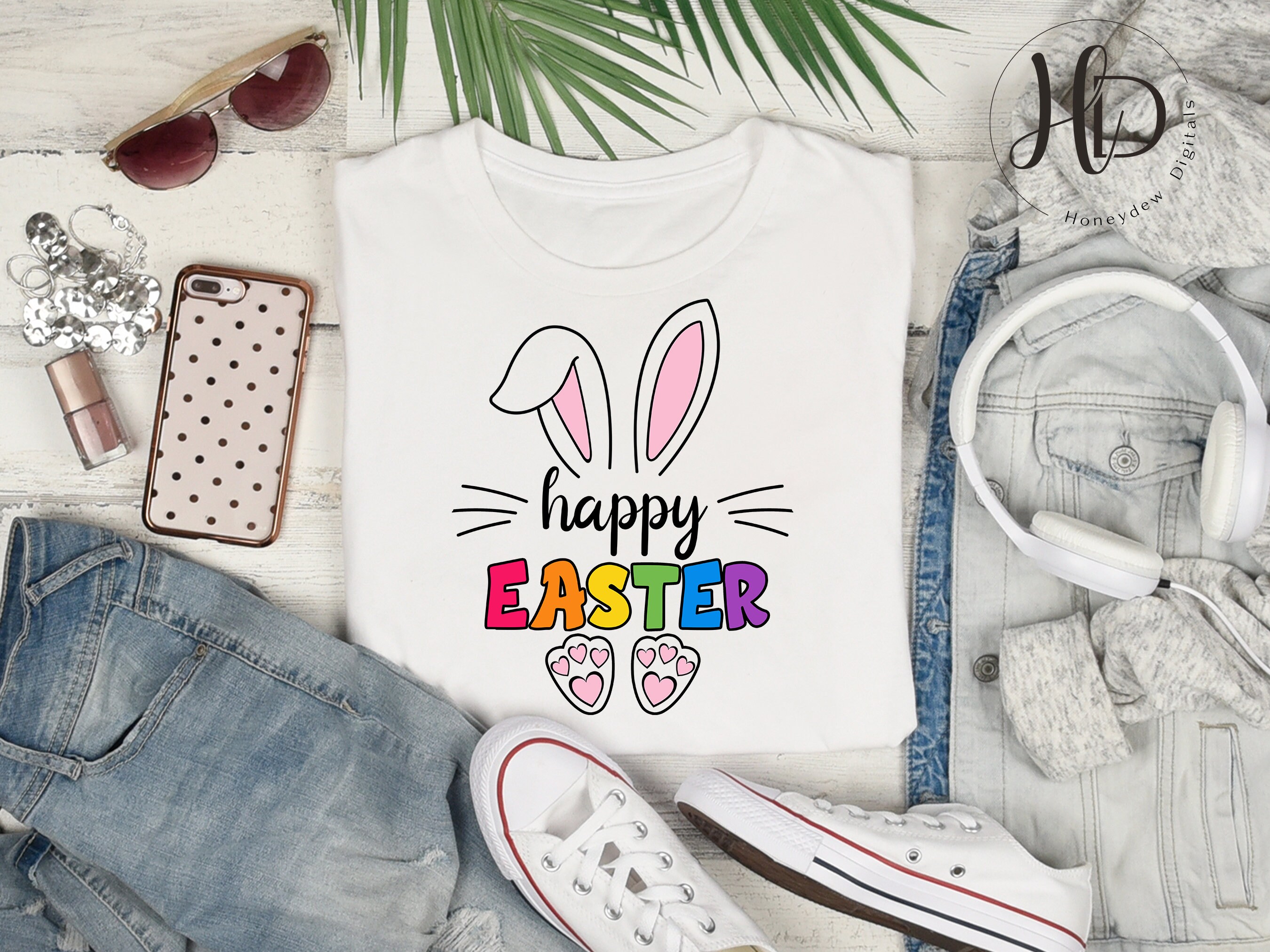 Bunny Ears Split SVG Bundle Happy Easter SVG Bundle Easter - Etsy