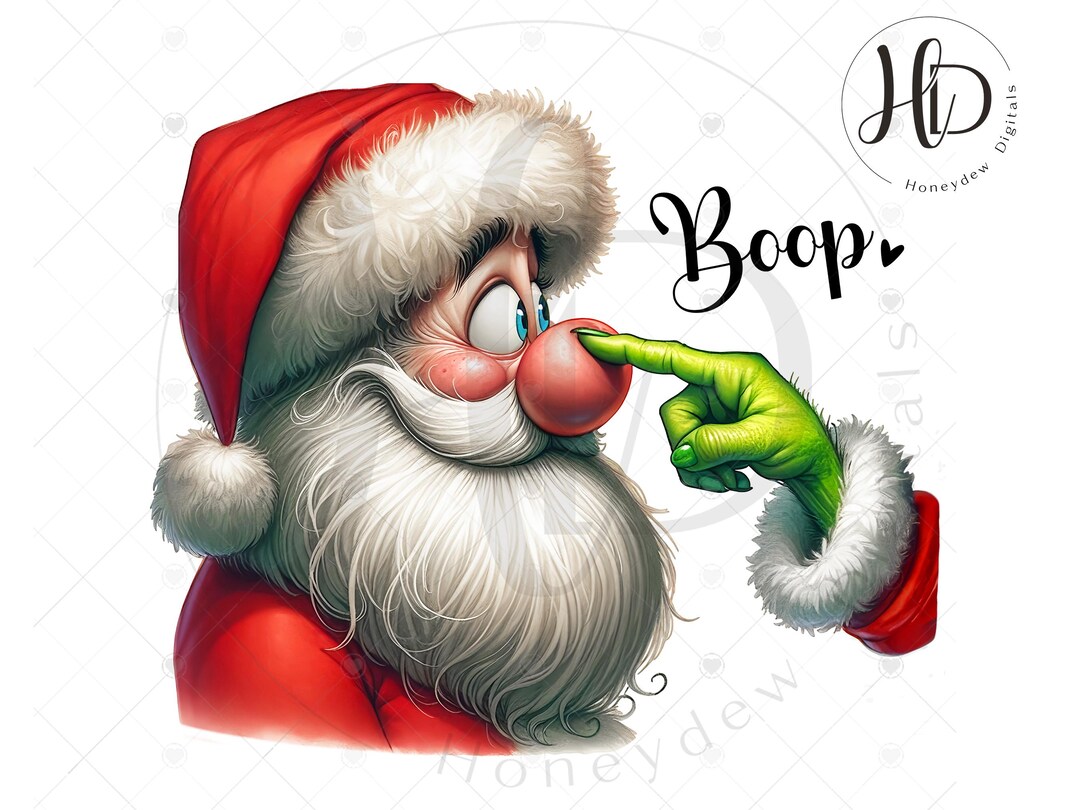 Santa Boop PNG, Christmas Santa Sublimation, Holiday Boop That Nose ...