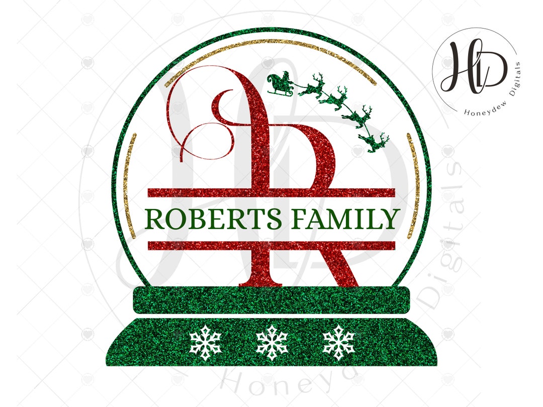 Christmas Alphabet SVG Bundle Christmas Split Monogram - Etsy