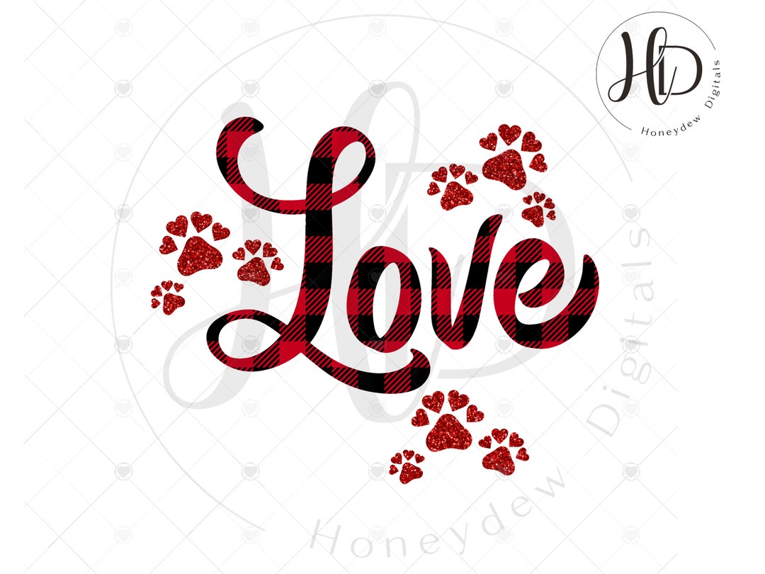 Paw Print SVG, Cricut Cut File, Cat & Dog Lover, Love Sublimation ...