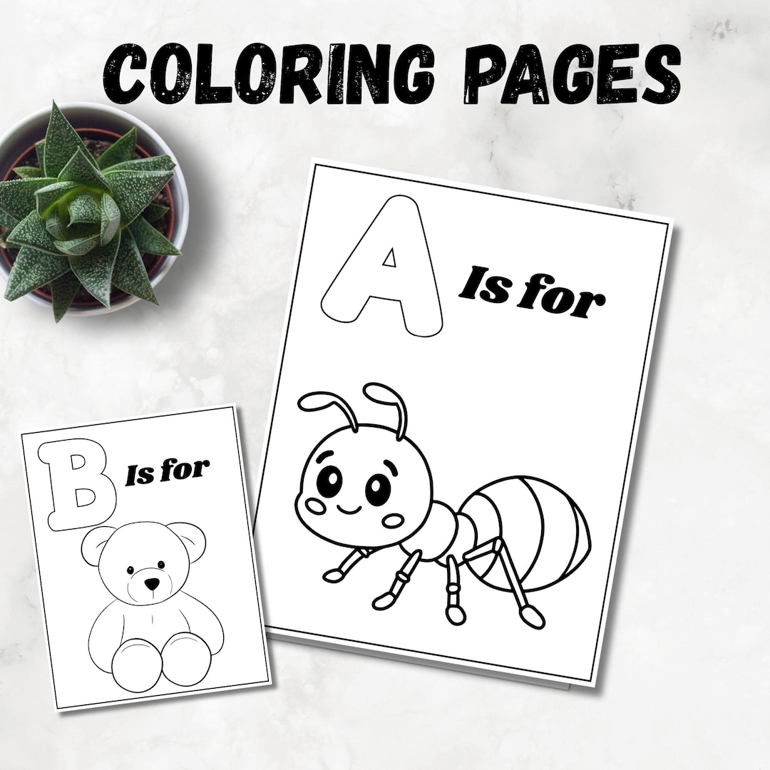 ABC Animal Coloring Pages: Fun Kids Activity (digital Download, PDF) - Etsy