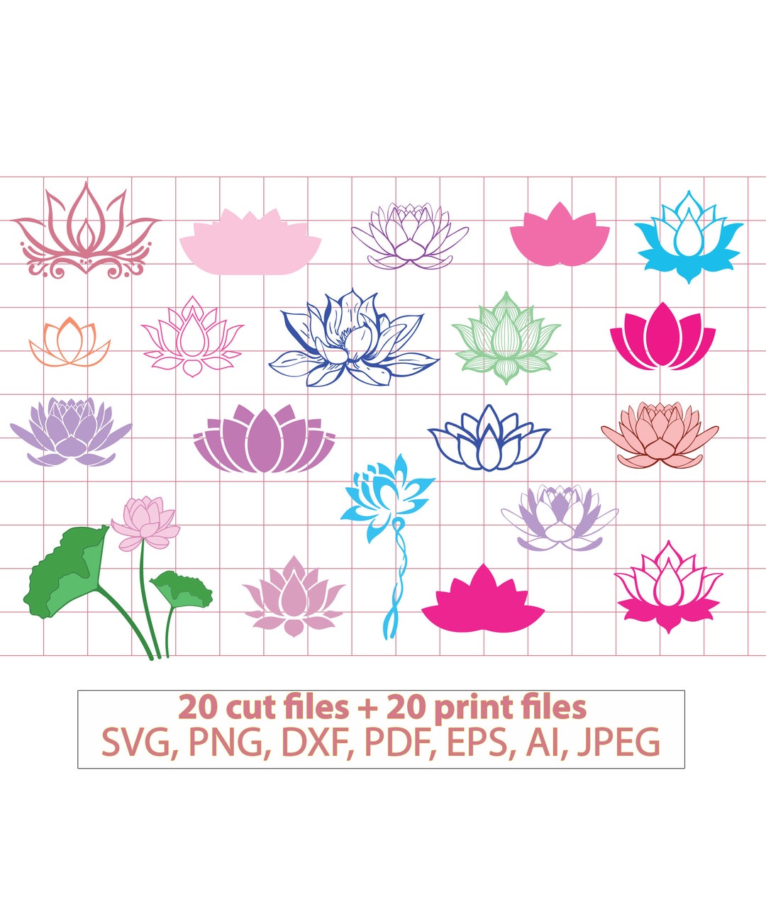 Lotus Svg, Lotus Flower, Flower Svg, Floral Svg, Garden Svg, Monogram ...