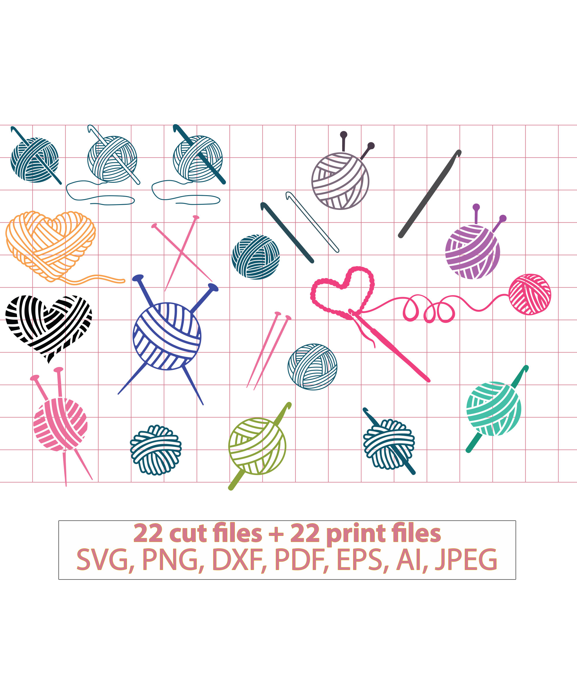 Crochet Svg Knit Svg Knitting Svg Yarn Svg Yarn Ball | Etsy Canada
