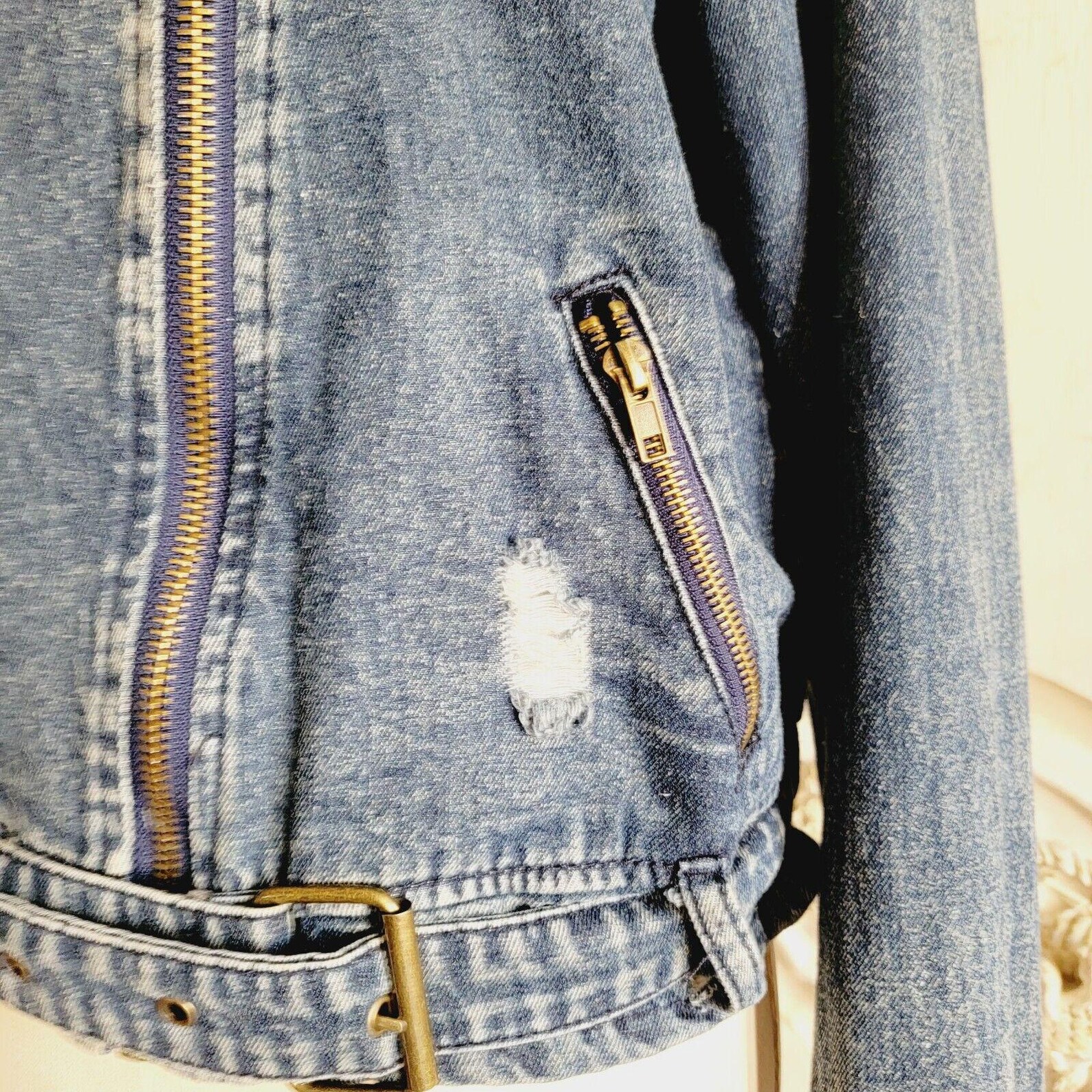 Vintage 80s Denim Jacket Grifflin Paris Sequined Back Sz M - Etsy