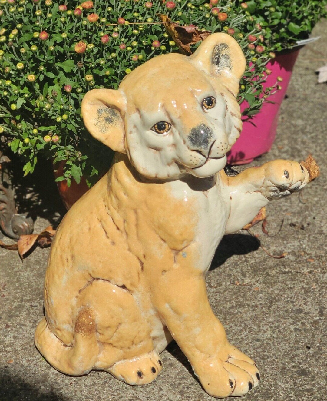 Crest Mold 1977 Lion Cub Statue Handpainted 15.5 Tall - Etsy
