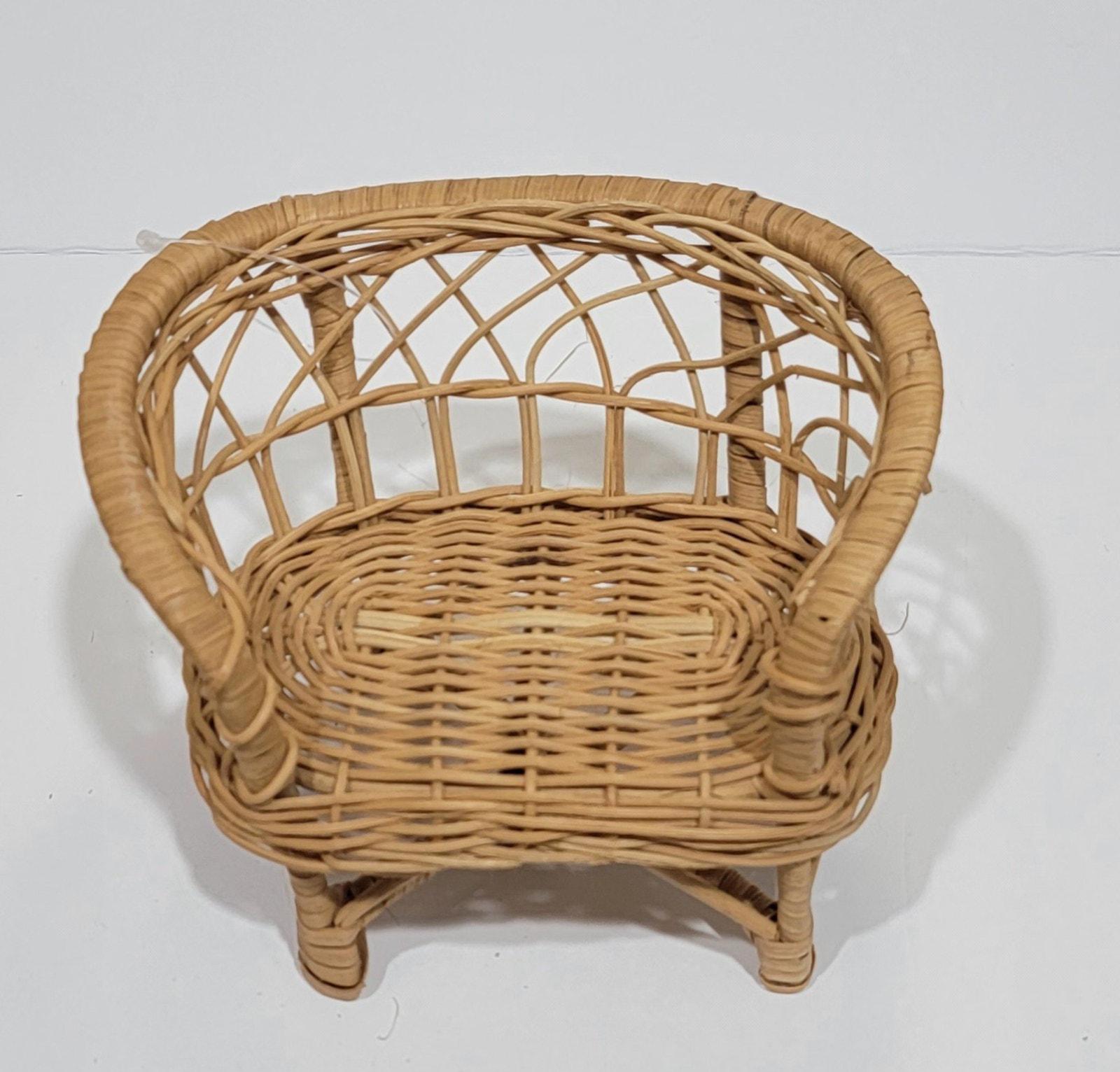 Vintage Fomerz Wicker Chair. Doll Furniture Bench Chair Plant Stand - Etsy
