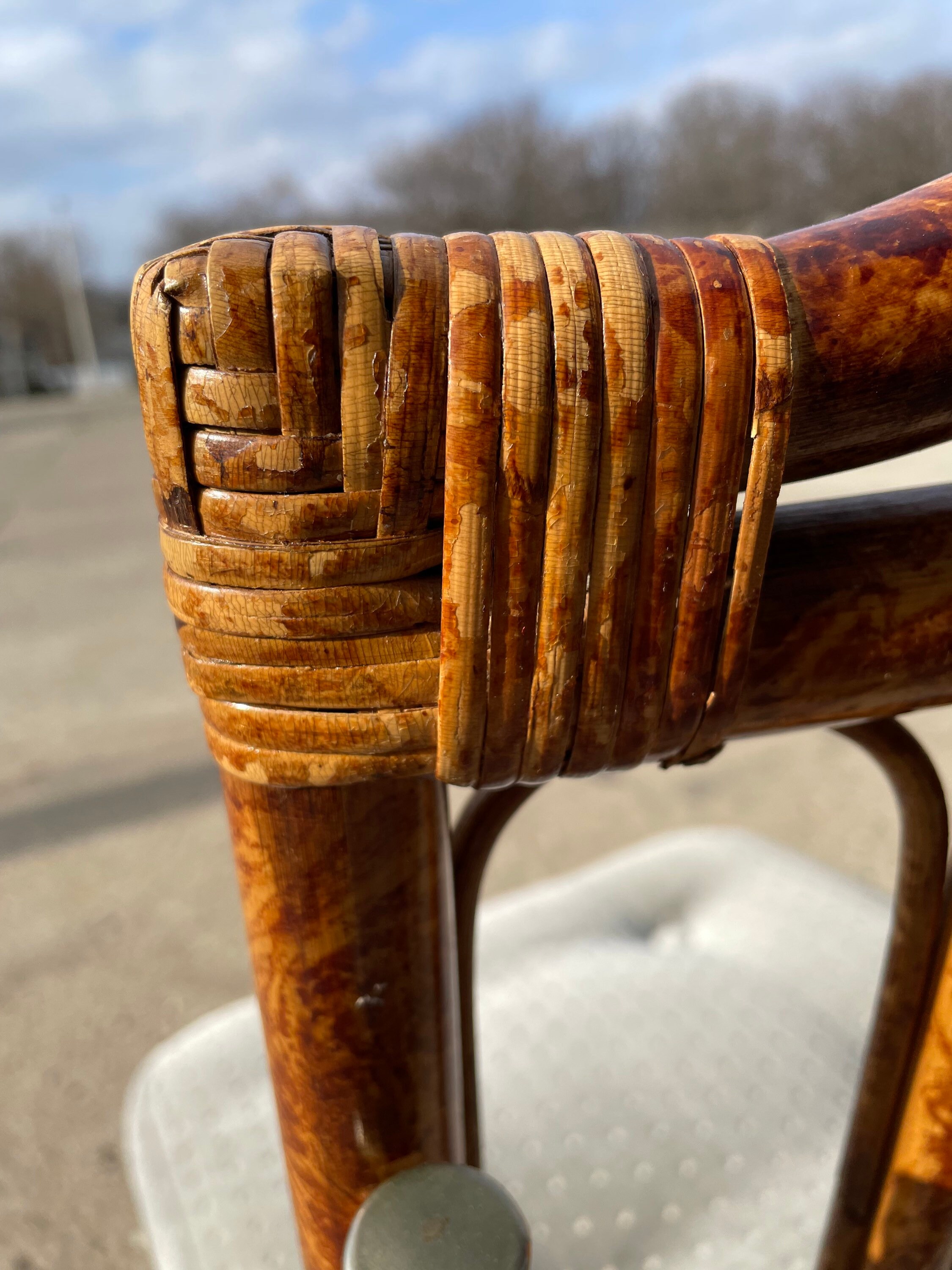 Set of Nine Stoneville Furniture Vintage 1970s Bamboo and Rattan ...