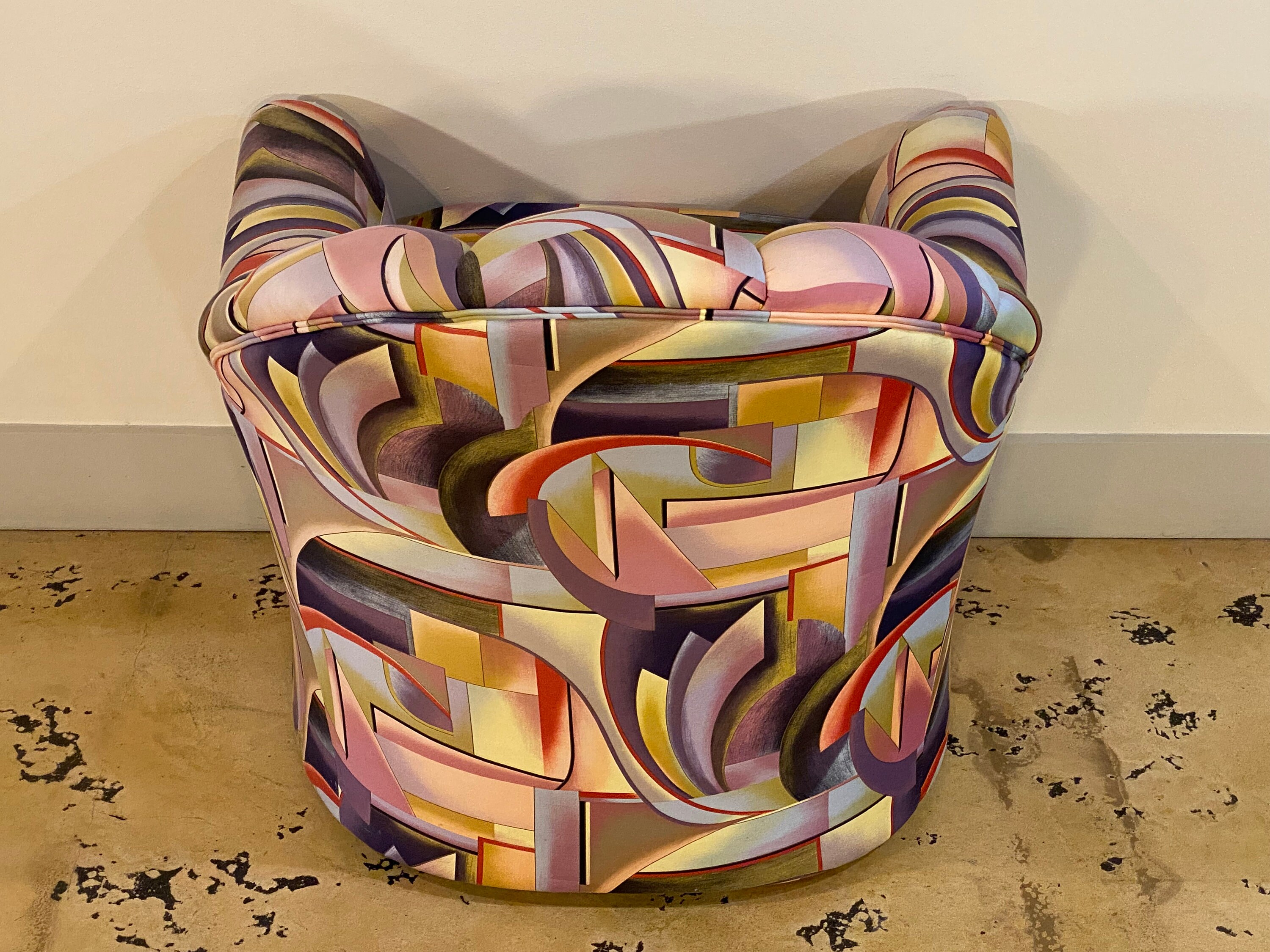 Postmodern Multi Composed Clam Shell Barrel Chairs - Etsy