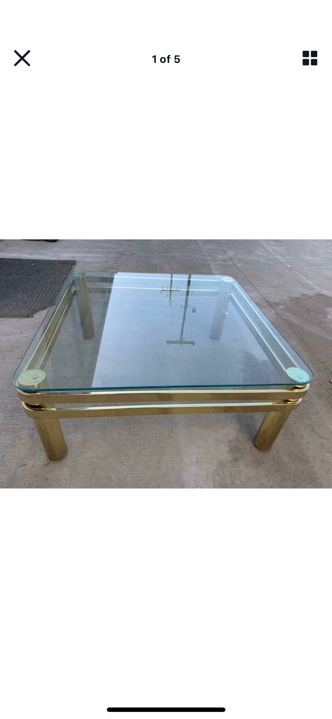 Stunning Glass and Brass Coffee Table - Etsy