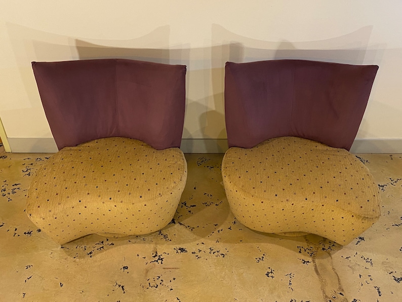 Enchanting Pair of Vic–line Swivel Chairs - Etsy