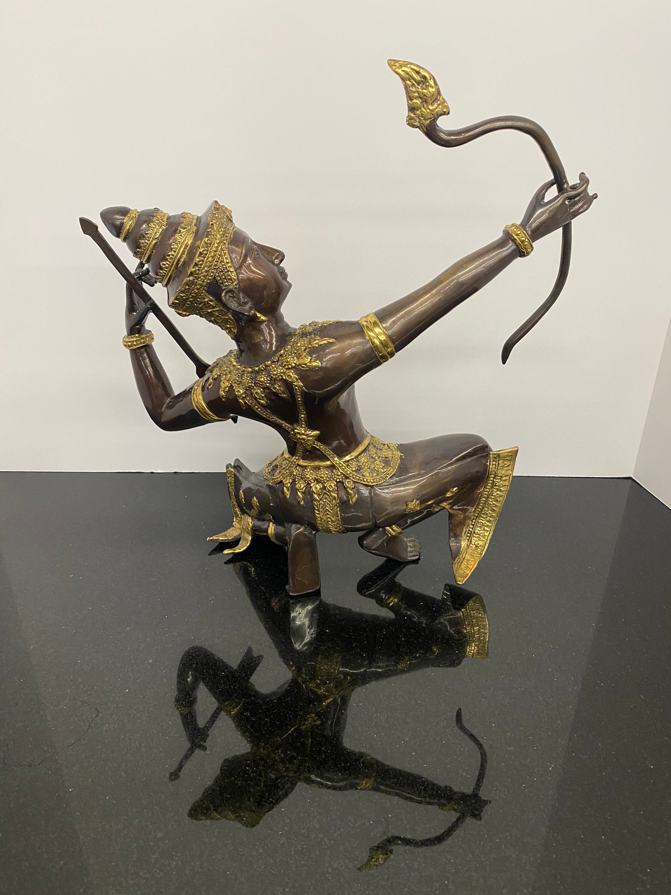 20th Century Cast Bronze With Gold Leaf Siamese Statue of - Etsy