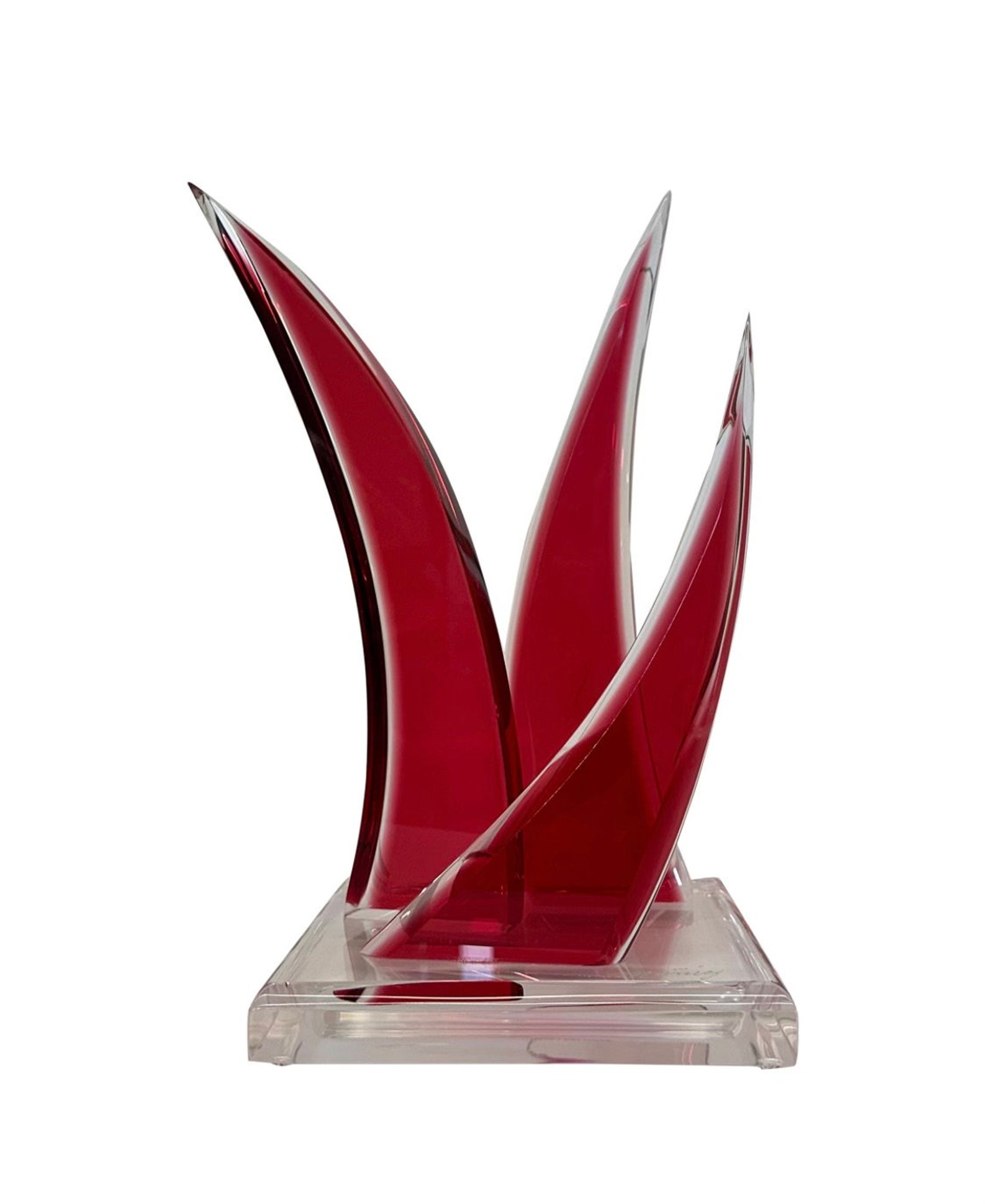 Signed David Muniz Acrylic/lucite Sculpture Art Piece in Transparent ...