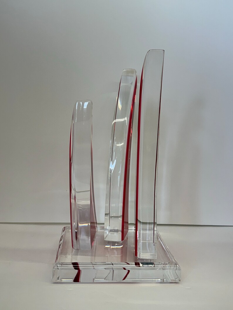 Signed David Muniz Acrylic/lucite Sculpture Art Piece in Transparent ...
