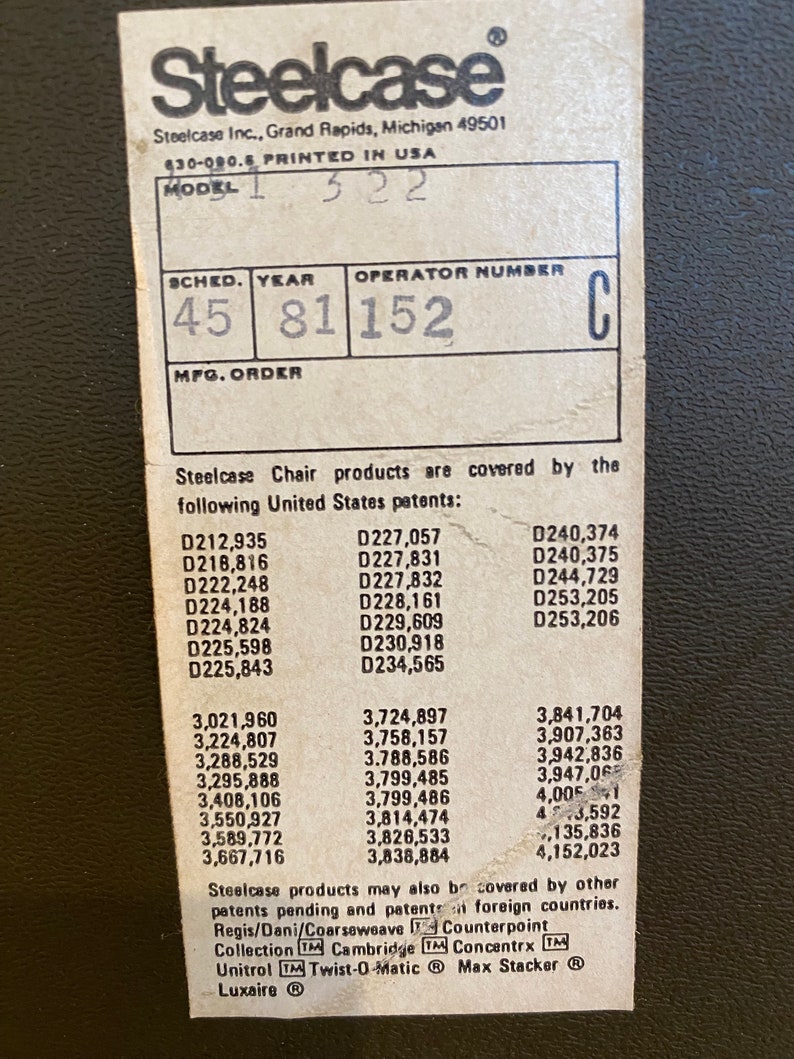 Pair of Executive Steelcase Office Desk Arm Chairs Inspired by Pollock ...