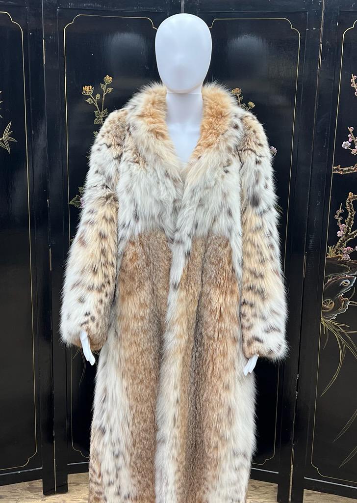 Beautiful Vintage Genuine Spotted Lynx Full Length Fur Coat - Etsy